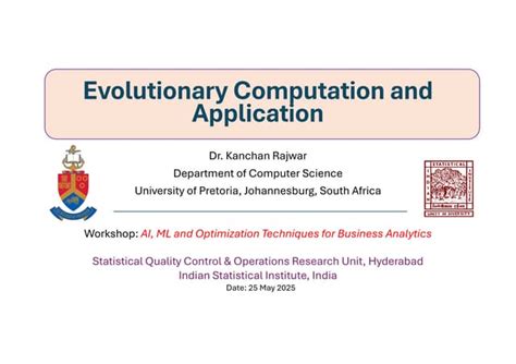 Evolutionary Computation And Application Pdf