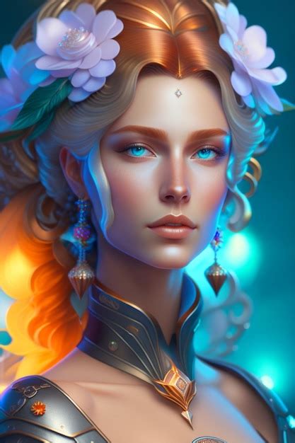 Premium Ai Image Flower Girl