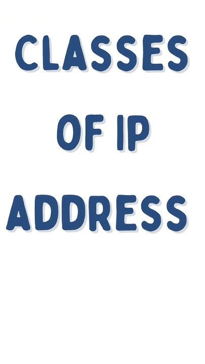 Ip Address Classes💻⌨📡 Youtubeshorts Ipaddressing Ipaddressclasss Classa Classification Ips