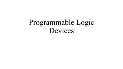 programmable logic devices pptx