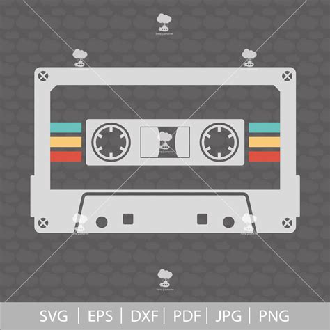 Cassette Tape Svg Svg Svg Files For Cricut Cassette Svg Retro Svg Tape Svg Vintage Svg