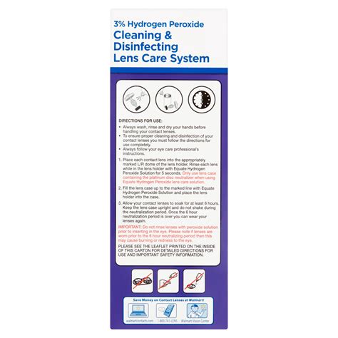 Buy Equate 3 Hydrogen Peroxide Cleaning And Disinfecting Lens Care System 12 Fl Oz Online At
