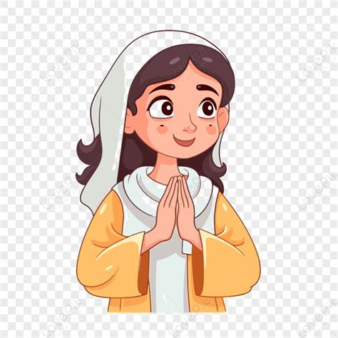 손을 내밀고 기도하는 만화 소녀 벡터 소매 흑발 Png 일러스트 무료 다운로드 Lovepik