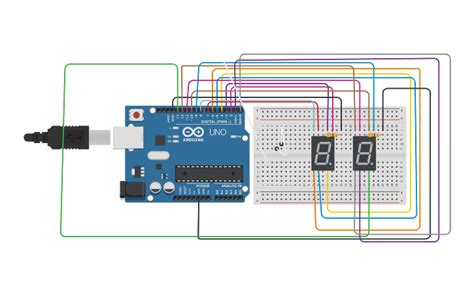 Circuit Design 7 Segment Display Tinkercad