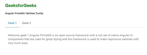 Angular PrimeNG TabView Tooltips GeeksforGeeks