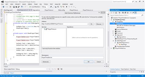 simple metro style application with wcf service and ms excel database