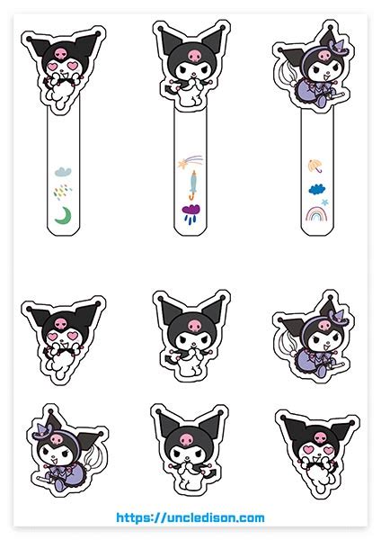 시나모롤 마이멜로디 쿠로미 포차코 산리오 책갈피 만들기 도안 프린트 무료다운 Trong 2024