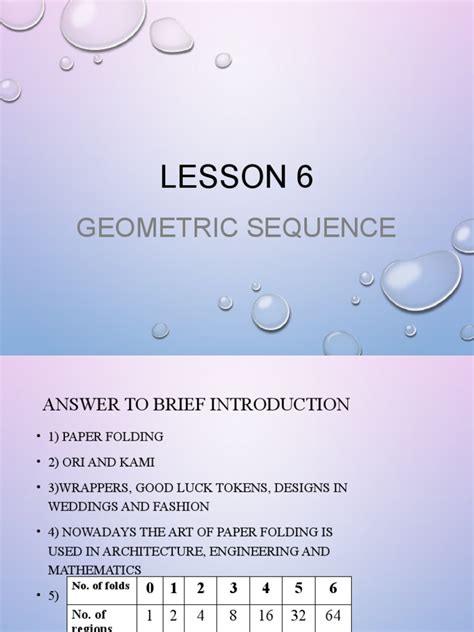 Lesson 6 Geometric Sequence Download Free Pdf Analysis Calculus