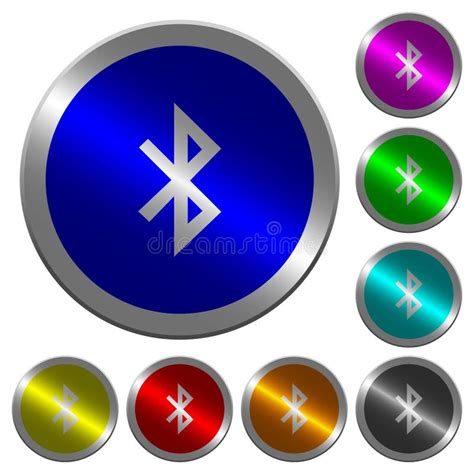 Bluetooth Luminous Coin Like Round Color Buttons Editorial Stock Image Illustration Of Design