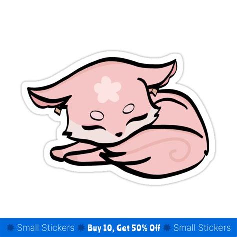 Yae Miko Kitsune Pink Fox Genshin Impact Sticker For Sale By Cutebilly Pink Fox Cute