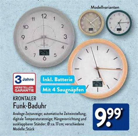Krontaler Funk Baduhr Angebot Bei Aldi Nord Prospekte De