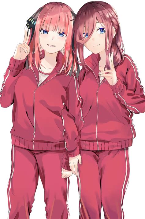 Nakano Miku And Nakano Nino Go Toubun No Hanayome Drawn By Susukida Sususabu Danbooru