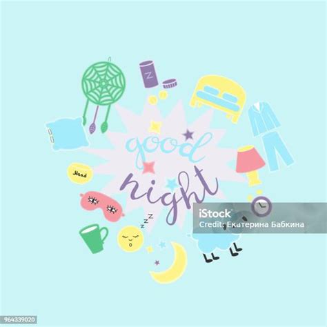 재미 있는 양 별 달 알람 시계와 함께 포스터 수 면 마스크 베개 최 면 드림 캐쳐 침대 잠 옷 비문 좋은 밤 밤샘 파티에 대한 스톡 벡터 아트 및 기타 이미지 Istock