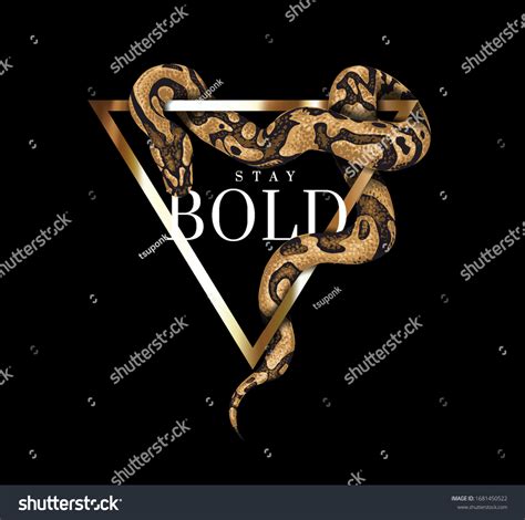 Stay Bold Slogan Python Wrapping Around Stock Vector Royalty Free Shutterstock