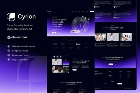 Download Cyrion Cyber Security Services Elementor Template Kit