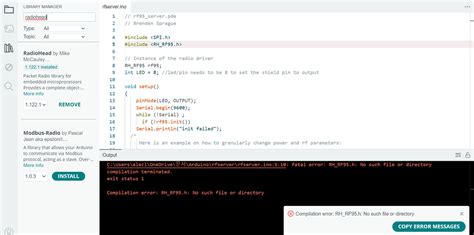 Compilation Error For Missing Header File Even Though I Have The Library Installed Ide 2x