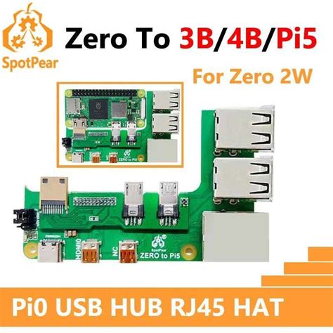 Raspberry Pi Zero 2w To 3b 4b Interface Adapter Zero Pi0 Usb Hub Rj45 Hat Zero To Pi3 Pi4