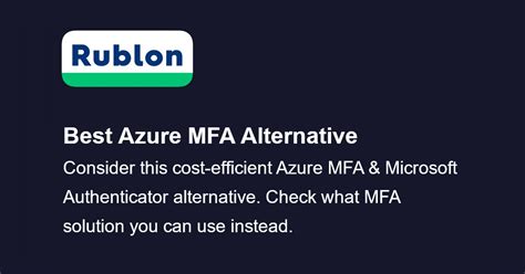 Best Azure Mfa Alternative In 2024 Rublon