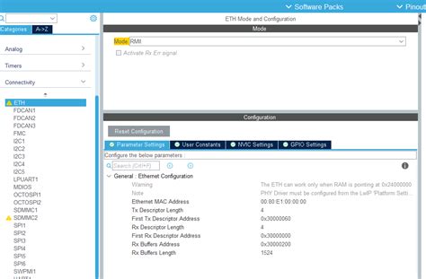 Stm32h733 Ethernet Lwip Not Connect Stmicroelectronics Community