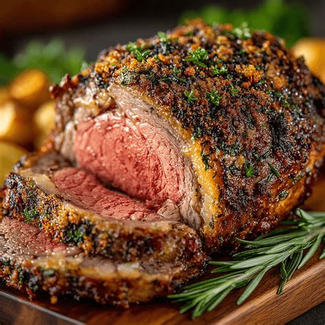 Herb Crusted Prime Rib Roast Recipe Meatydelights