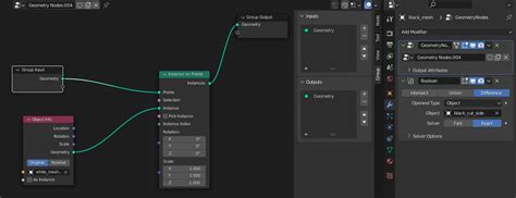 Geometry Nodes Blender 3 Boolean Modifier Works No More On Object Instance Blender Stack