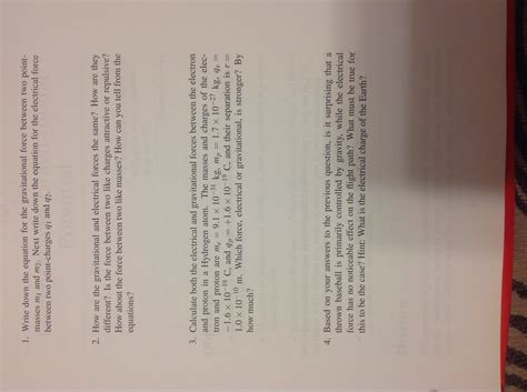 Solved Write Down The Equation For The Gravitational Force