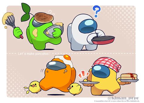 Crewmate Yellow White Impostor Orange And 1 More Among Us Drawn By Fyansui And Kiman