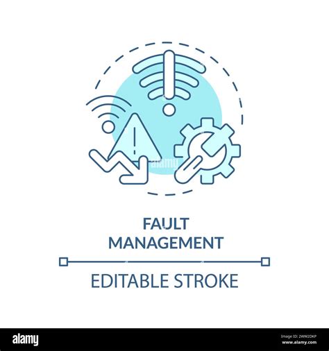 Fault Management Soft Blue Concept Icon Stock Vector Image And Art Alamy