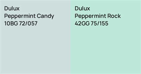 Dulux Peppermint Candy Vs Dulux Peppermint Rock Comparison