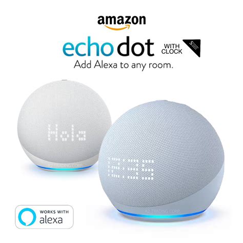 Amazon Echo Dot With Clock Th Gen Release Smart Speaker With Alexa Comprar Magazine