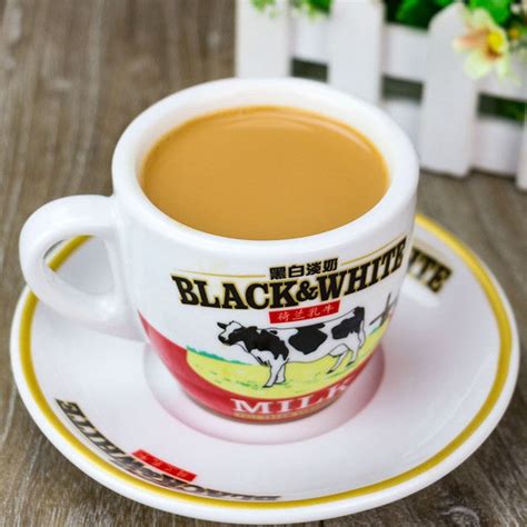 Black And White Milk Tea Evaporated Milk 黑白全脂淡奶 即飲奶茶 Homekong Mart