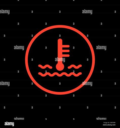 Car Engine Heat Sensor Icon Oil Temperature Water Indicator Dashboard