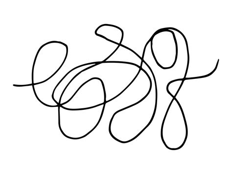 Hand Drawn Doodle Abstract Tangled Scribble Vector Random Chaotic
