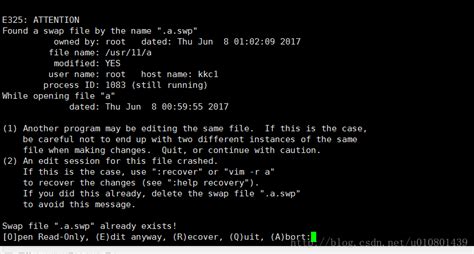 linux当中使用vi vim编辑器时，错误操作遇到警告信息，该如何做。 vim修改文件警告正在修改一个制度文件 csdn博客