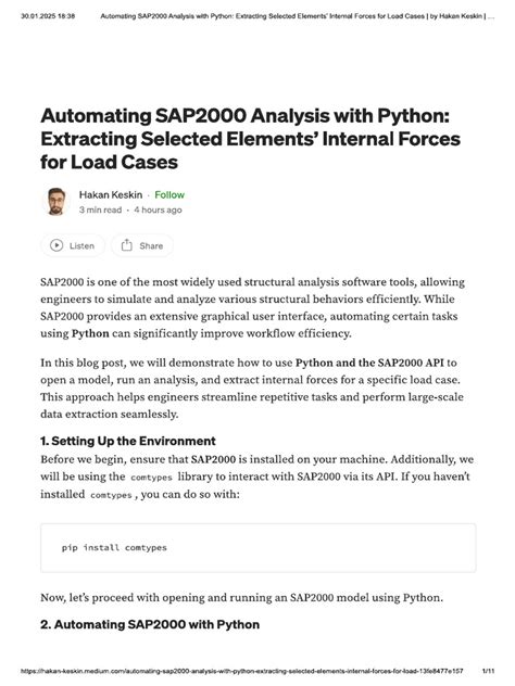 Automating Sap2000 Pdf