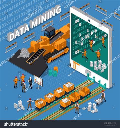 Data Mining Abstract Isometric Concept Tablet Stock Vector Royalty Free 551811379 Shutterstock