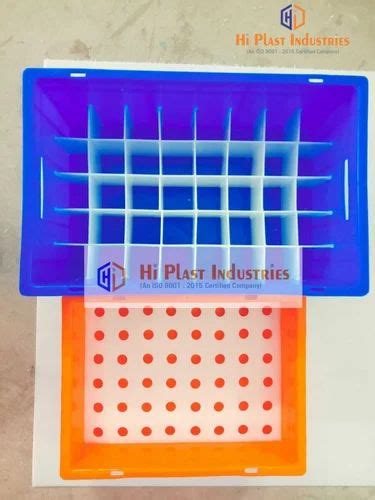 Blue Fabricated Plastic Partition Crates At Rs 350 In Ahmedabad Id 23649759797