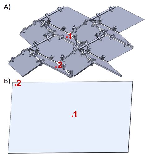 Frf Sensor Location For The Origami Assembly And Flat Panel Download Scientific Diagram