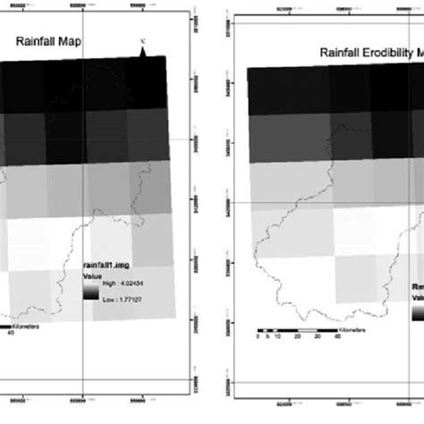 Rainfall And Rainfall Erosivity R Map Download Scientific Diagram