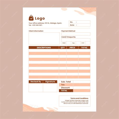 Free Vector Flat Design Receipt Book Template