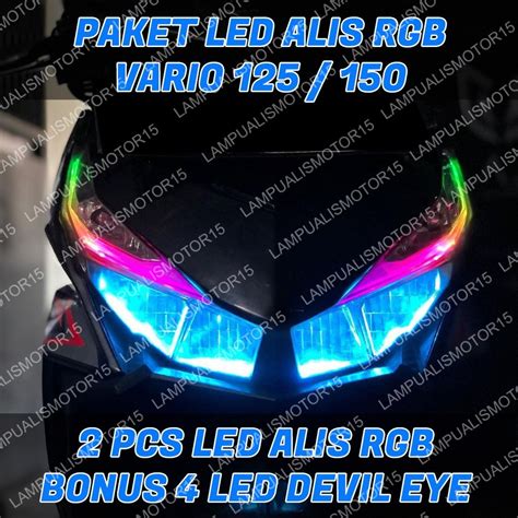 Jual Lampu Alis Running Rgb Vario Vario Bonus Devil Eyes Lampu Alis Drl Running Shopee