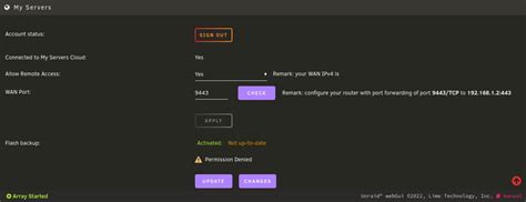 Flash Backup Activated Not Up To Date Permission Denied Connect