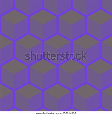 Hexagonal Optical Illusion Background Pattern Shades Stock Vector