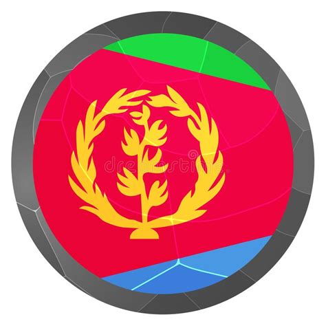 Glass Light Ball With Flag Of Eritrea Round Sphere Template Icon Eritrean National Symbol