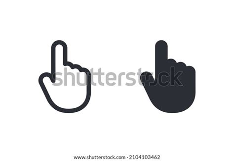 Forefinger Pointer Cursor Swipe Icon Turn Stock Vector Royalty Free