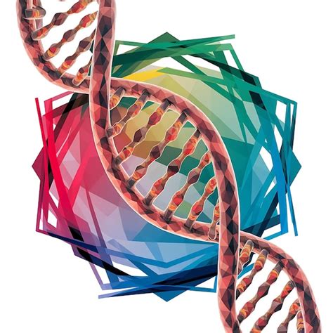 Premium Photo Concept Medical Code Of Genetic Human Spiral Dna Polygonal Scince Lab And Nano