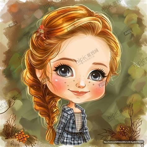 Ai创作图小女孩头像插画 手绘女宝头像 小女孩q版 小女孩儿插 儿童q版人像 Q版萌娃 Q版头像设计 Q版俄罗斯族女生 原创小朋友头像 卡通麻花辫小女孩 小女孩手绘卡通头像 女孩q版 甜美卡通