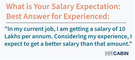 What Is Your Salary Expectations Best Answers For Experienced What Is Your Salary Expectations