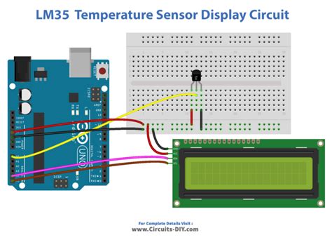 Lm35 Temperature Sensor Display On Lcd Arduino Tutorial