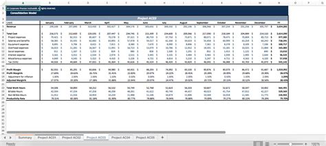 Consolidated Financial Statements Excel Template